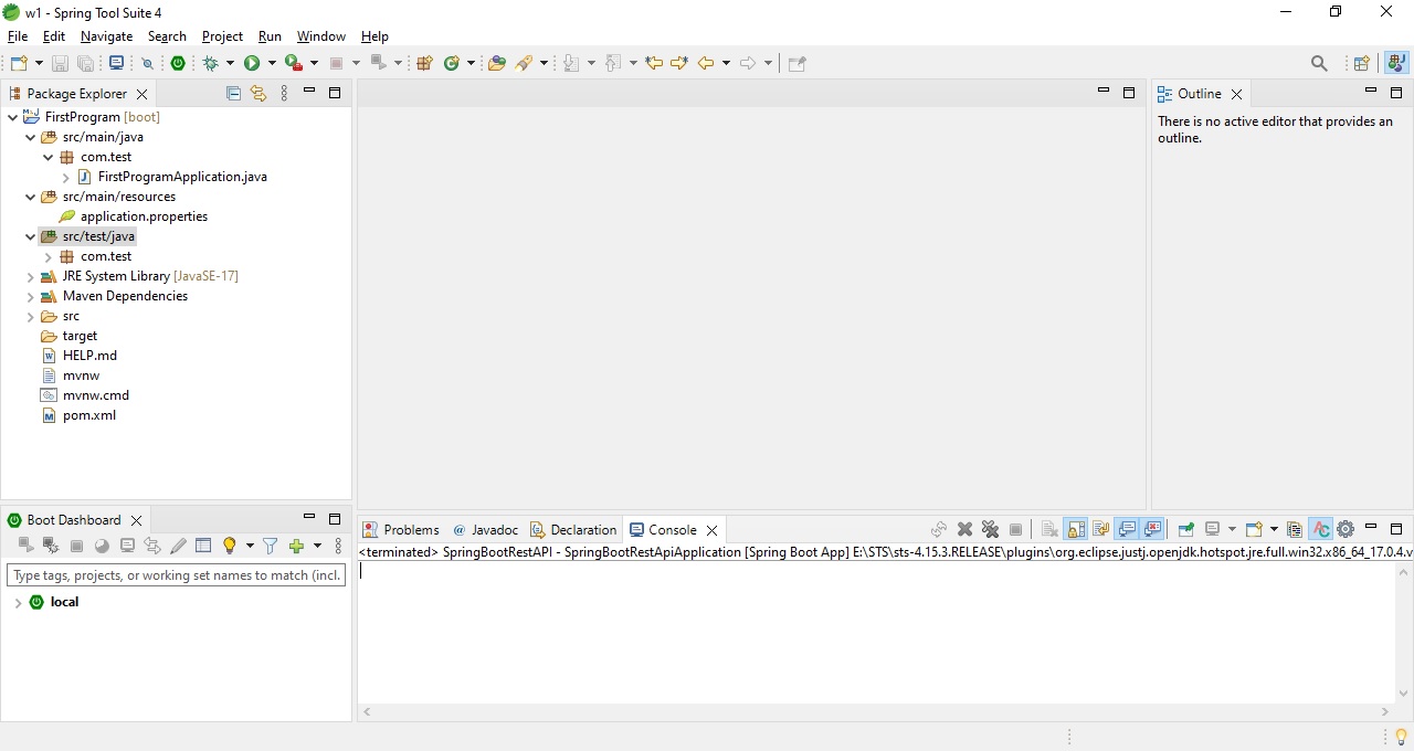 Simple Hello World Program In Spring Boot Using Spring Tool Suite Sts